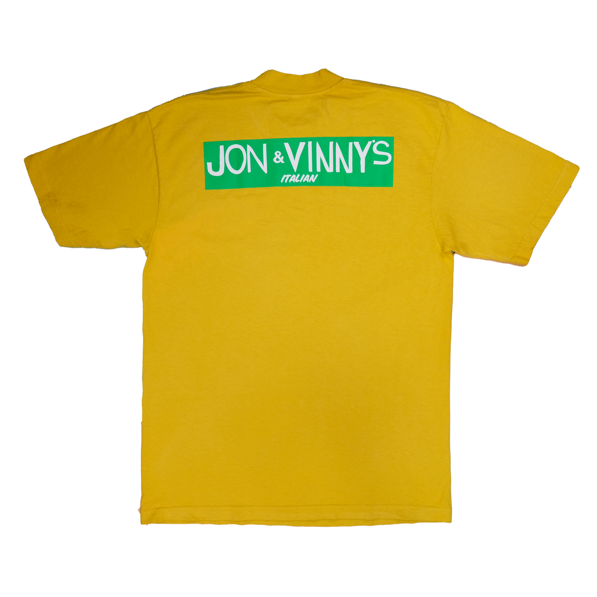 Jon & Vinny’s Sign T-Shirt (Mustard) – Rubell Museum